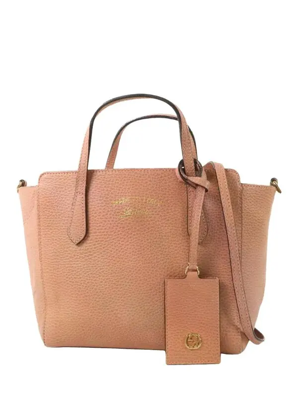 Gucci Gg Leather Shoulder Bag - Pink