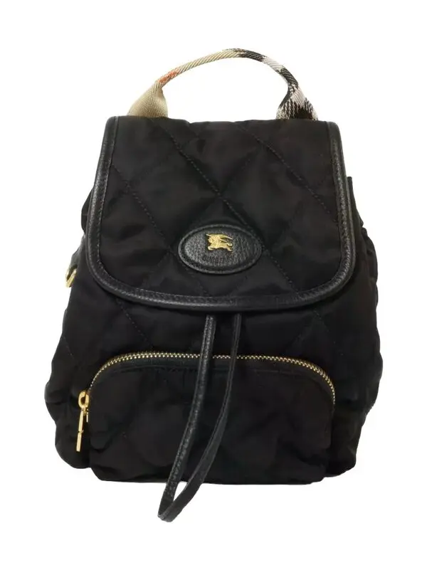 Burberry Mini Horseshoe Quilted Backpack - Black