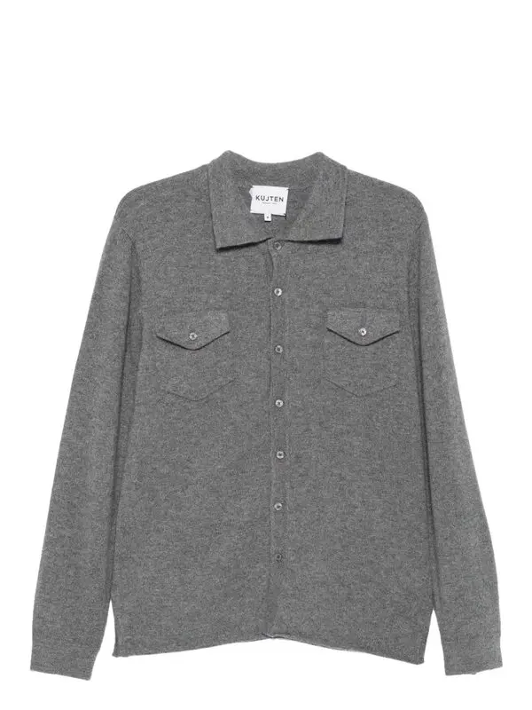 KUJTEN Julius Flap-pocket Cardigan - Grey