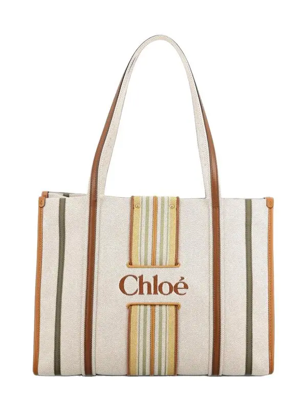 Chloé Woody Loop Canvas Tote - Multicolor
