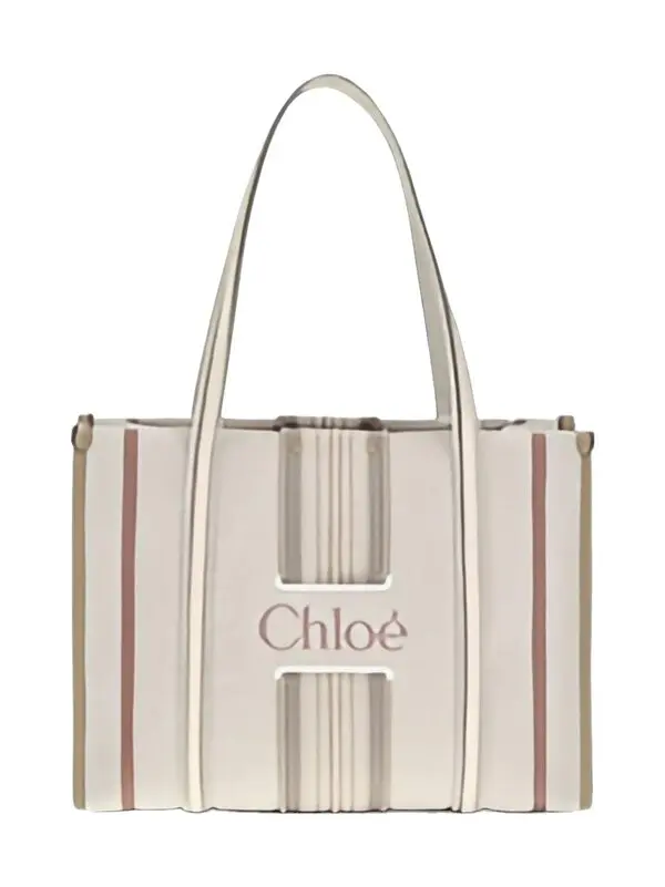 Chloé Woody Loop Canvas Tote - Multicolor