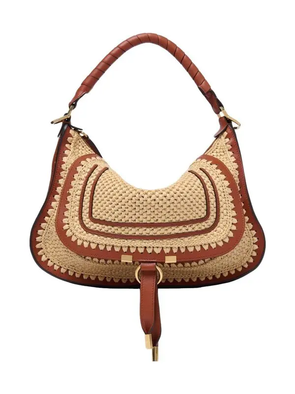 Chloé Marcie Small Rafia Shoulder Bag - Multicolor