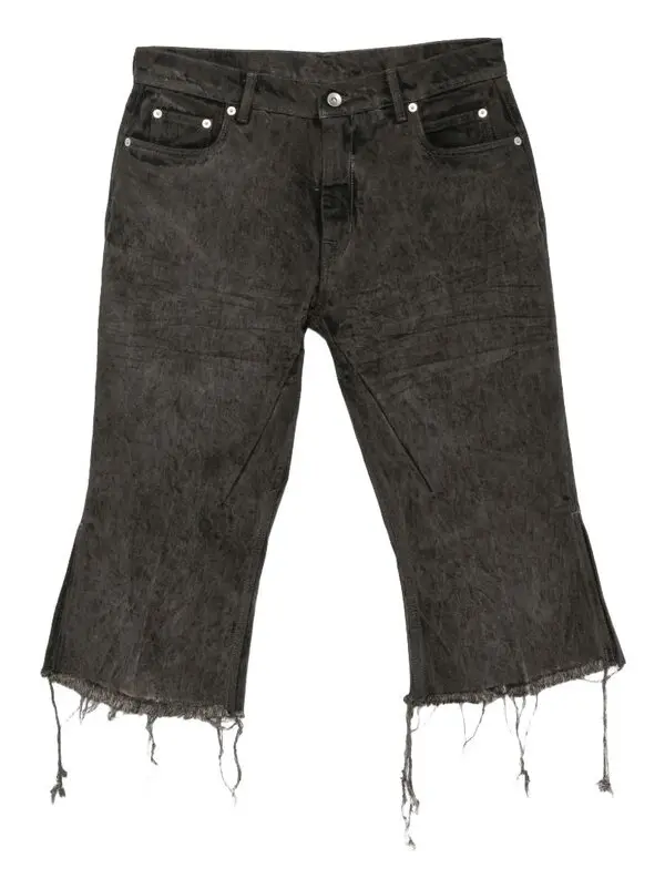 Rick Owens Denim Slim Bermuda Shorts - Multicolor