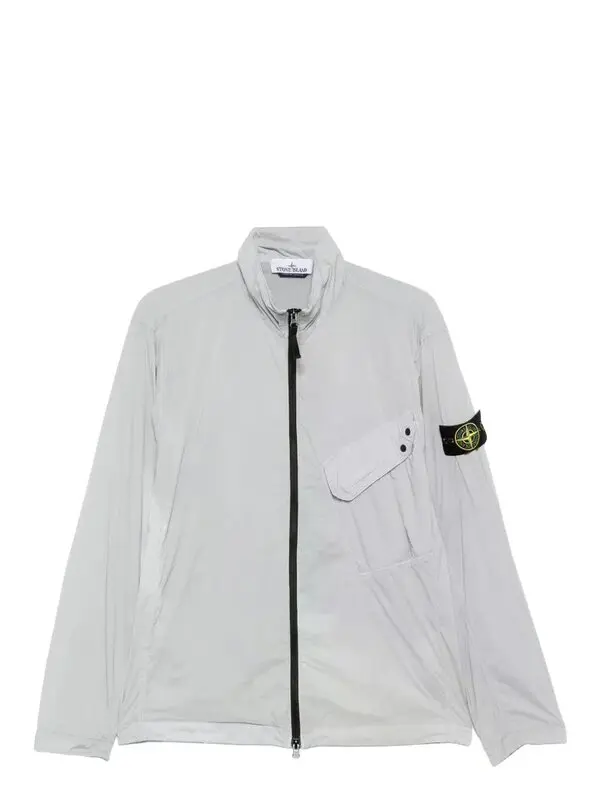 Stone Island Logo-patch Overshirt - Grey