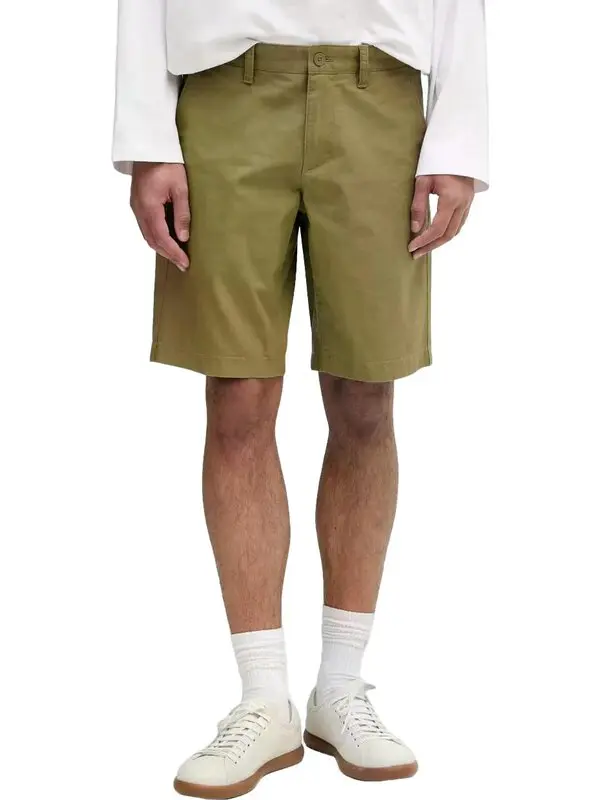 Marc O'polo Logo-embroidered Chino Shorts - Green