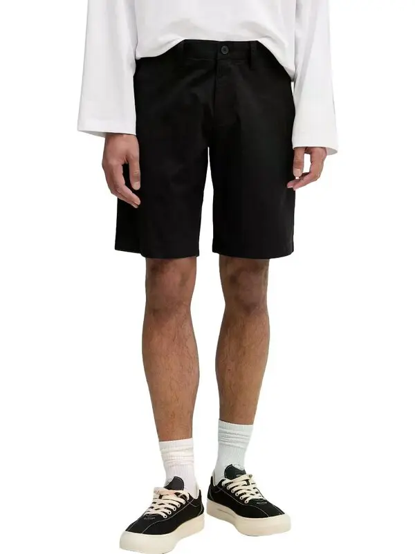 Marc O'polo Logo-embroidered Chino Shorts - Black