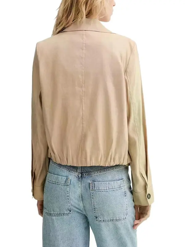 Marc O'polo Notch-lapel Elasticated-hem Jacket - Neutrals