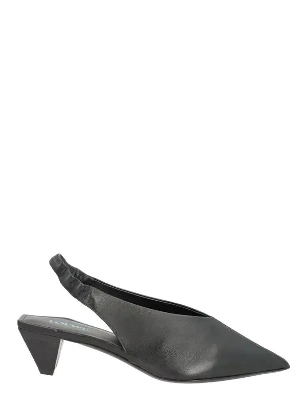 Loewe Origami Cubic Slingback In Lambskin - Black