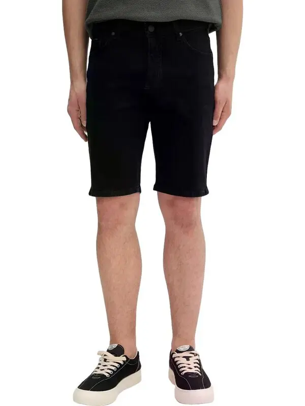 Marc O'polo Logo-patch Denim Shorts - Black