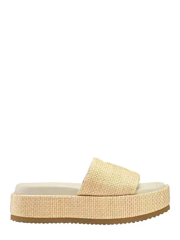 Bogner Sorrento Woven Platform Slides - Neutrals