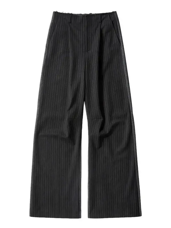 MAISON MARGIELA Pinstripe Trousers - Grey