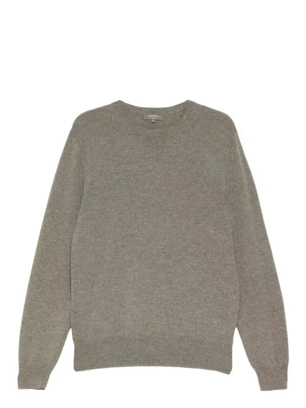 N.peal Oxford Round-neck Jumper - Grey