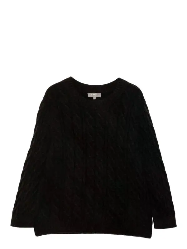 N.peal Emilia Cable-knit Top - Black