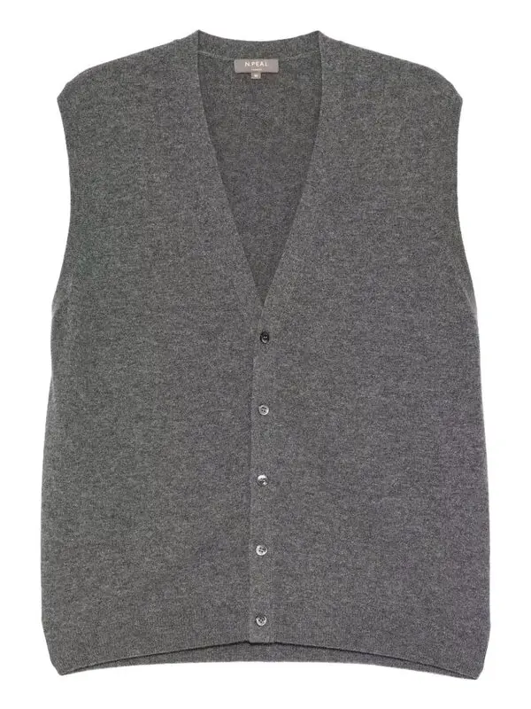 N.peal Cashmere V-neck Cardigan - Grey
