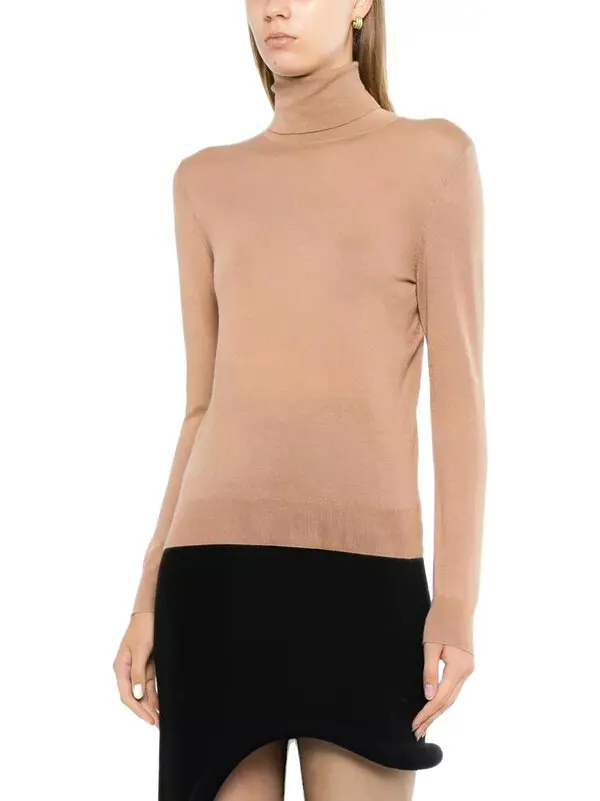 N.peal Margot Roll-neck Top - Neutrals