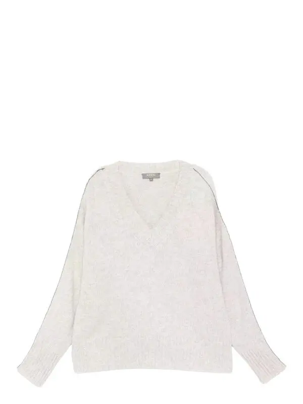 N.peal Metal-trim V-neck Sweater - Grey