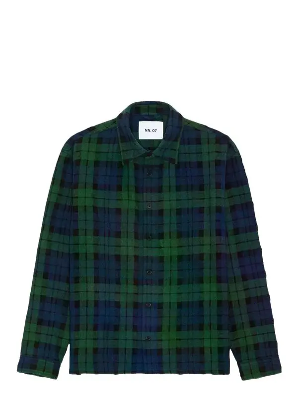 Nn07 Casper Flannel Shirt - Green