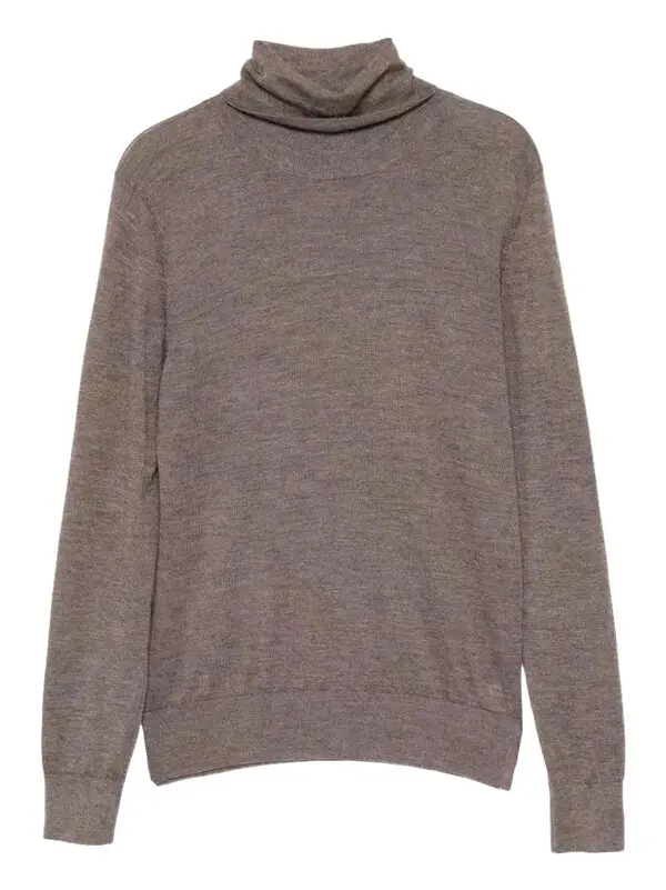 N.peal Margot Roll-neck Top - Grey