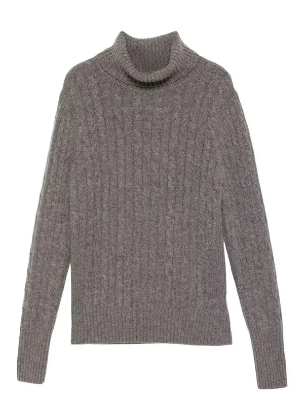 N.peal Adelyn Cable-knit Top - Grey