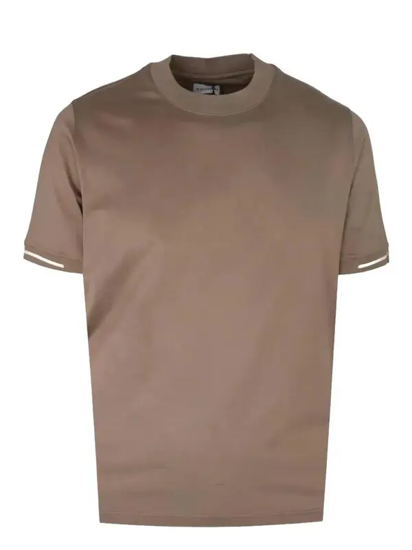 Pal Zileri Contrast-trim T-shirt - Brown