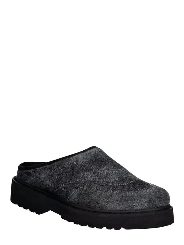 Diemme Maggiore Quilted Suede Mules - Black