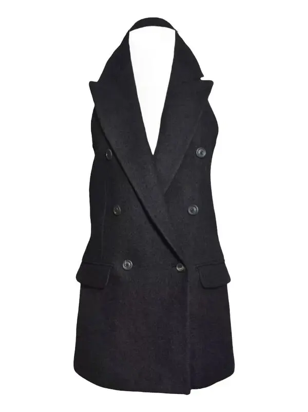 Our Legacy Double-breasted Halterneck Waistcoat - Black