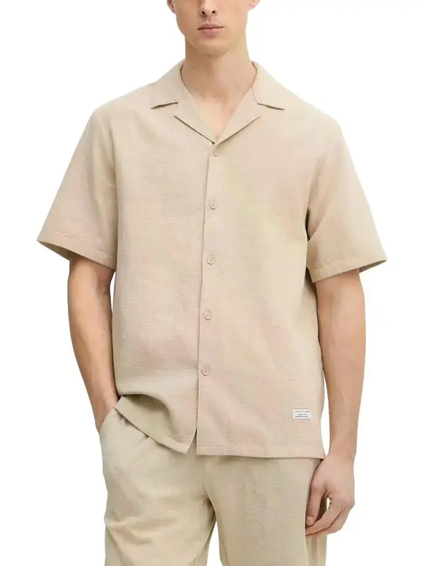 Marc O'polo Short-sleeve Camp-collar Shirt - Neutrals
