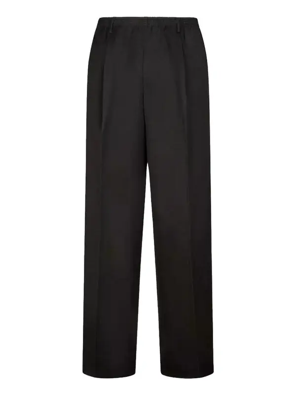 CELLAR DOOR Pleated Elasticated-waistband Trousers - Black