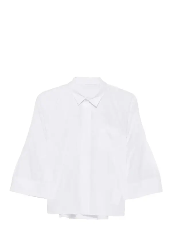 Sacai Flared-sleeve Cotton Shirt - White