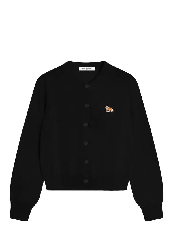 Maison Kitsuné Fox Patch Cardigan - Black