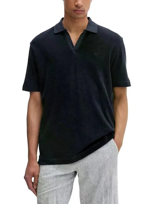 Marc O'polo Towelling V-neck T-shirt - Blue