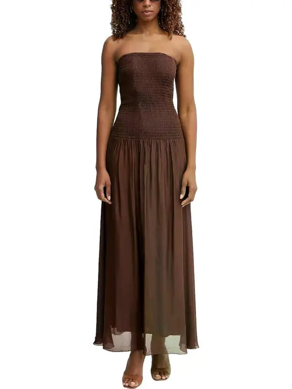 HAVEONE Strapless Maxi Dress - Brown