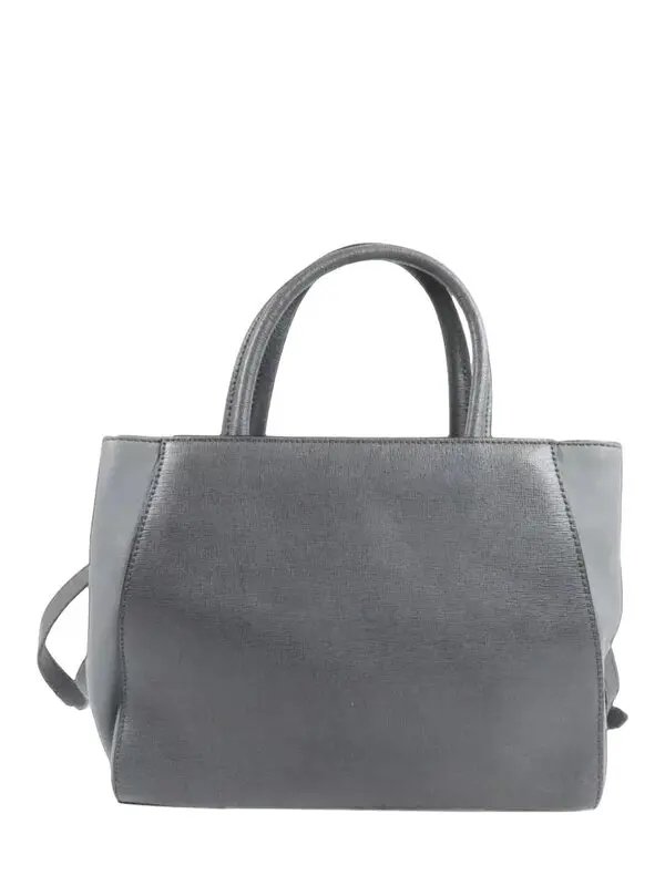 Fendi 2 Jours Leather Tote Bag - Grey