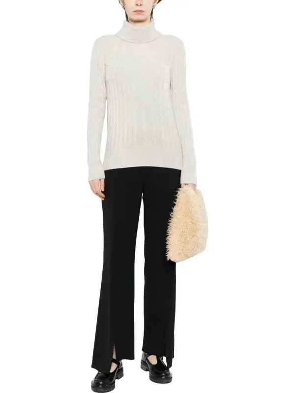 N.peal Adelyn Cable-knit Top - Neutrals