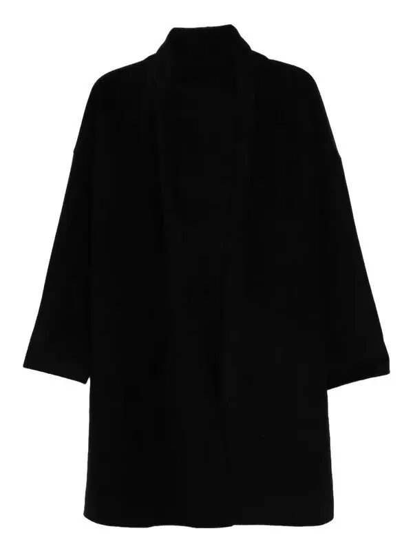 N.peal Double-face Robe Coat - Black