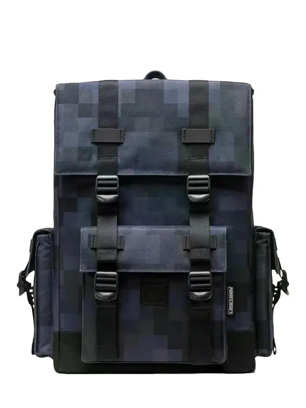 Herschel Supply Co. X Minecraft Little America™ Cube Pixel-print Buckle-fastening Backpack - Black