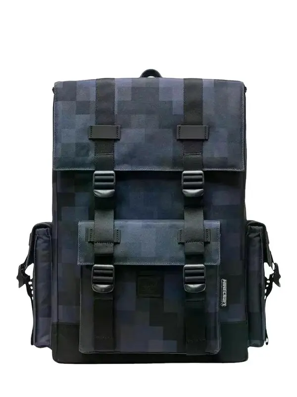 Herschel Supply Co. X Minecraft Little America™ Cube Pixel-print Buckle-fastening Backpack - Black