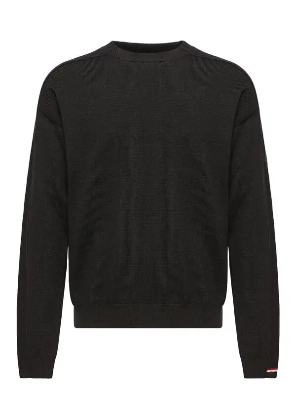 Moncler Logo Wool Sweater - Black