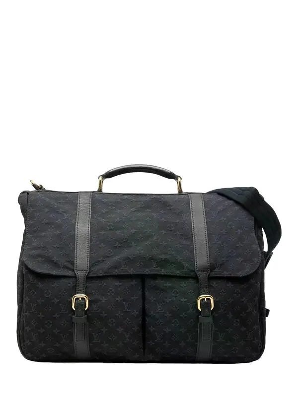 LOUIS VUITTON 2002 Monogram Mini Lin Denise Satchel - Blue