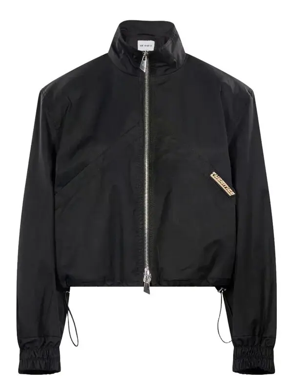 Attico Logo-patch Zip-up Jacket - Black