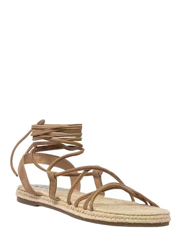 Manebí Lace-up Suede Flat Sandals - Brown