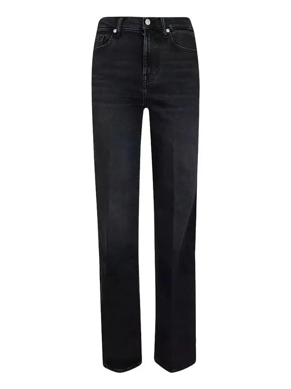 7 For All Mankind Modern Dojo Faded-effect Jeans - Black