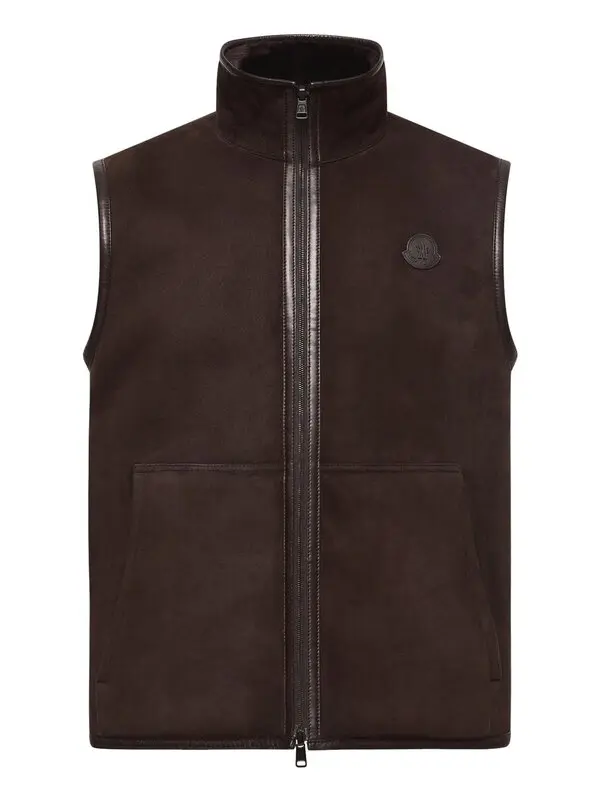 Moncler Rysfen Reversible Down Vest - Brown