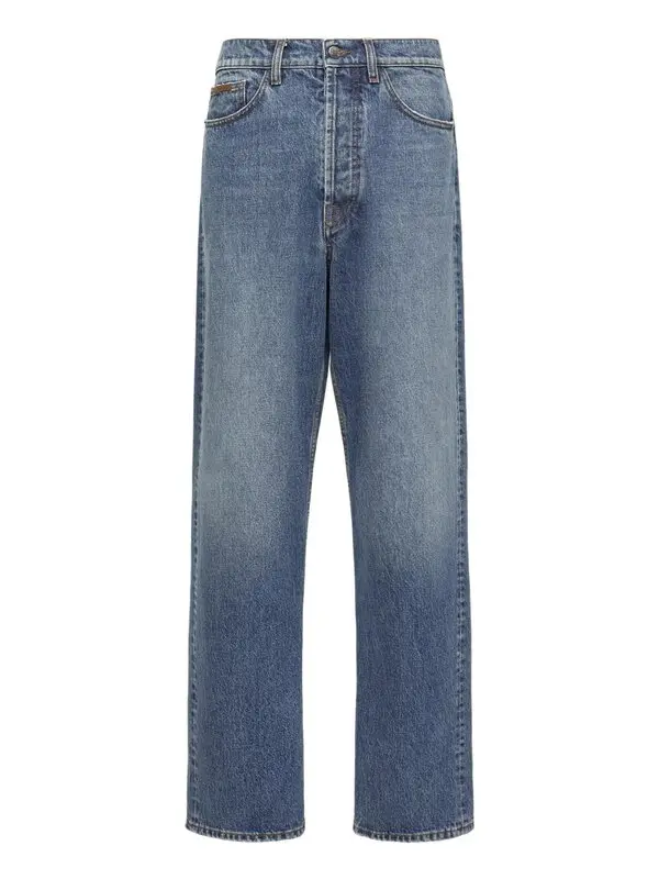 Moncler Straight Leg Denim Jeans - Blue