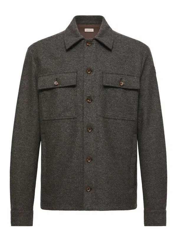 Moncler Flannel Shirt Jacket - Grey