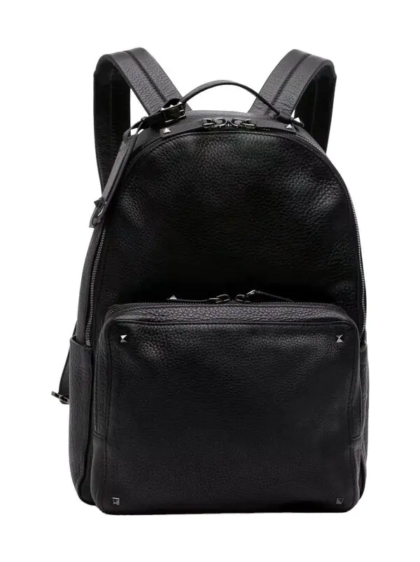 Valentino Garavani 2018-2026 Grained Calfskin Rockstud Backpack - Black