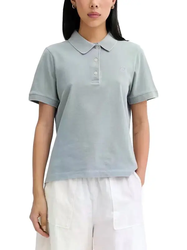 Marc O'polo Logo-embroidered Polo Top - Blue