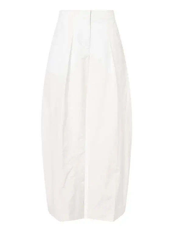 Jacquemus Pantalon Ovalo Barrrel-leg Woven Trousers - White