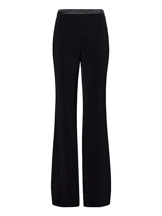NADINE MERABI Charlotte Wide-leg Woven Trousers - Black