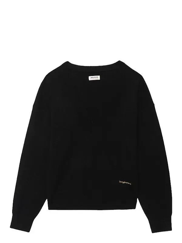 Zadig&Voltaire Soulu V-neck Wool And Cashmere Jumper - Black